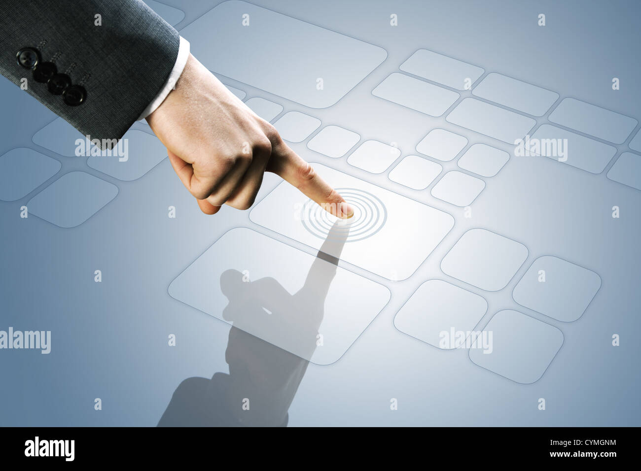 futuristic display: touchscreen interface Stock Photo - Alamy