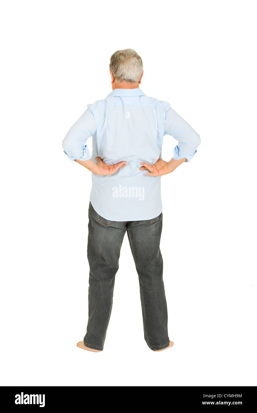 old man with back pain Stock Photo - Alamy