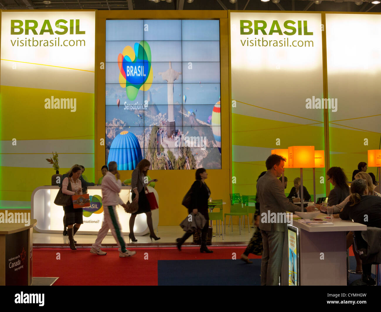 Visitors to the Brazil stand World Travel Market at the Excel ...