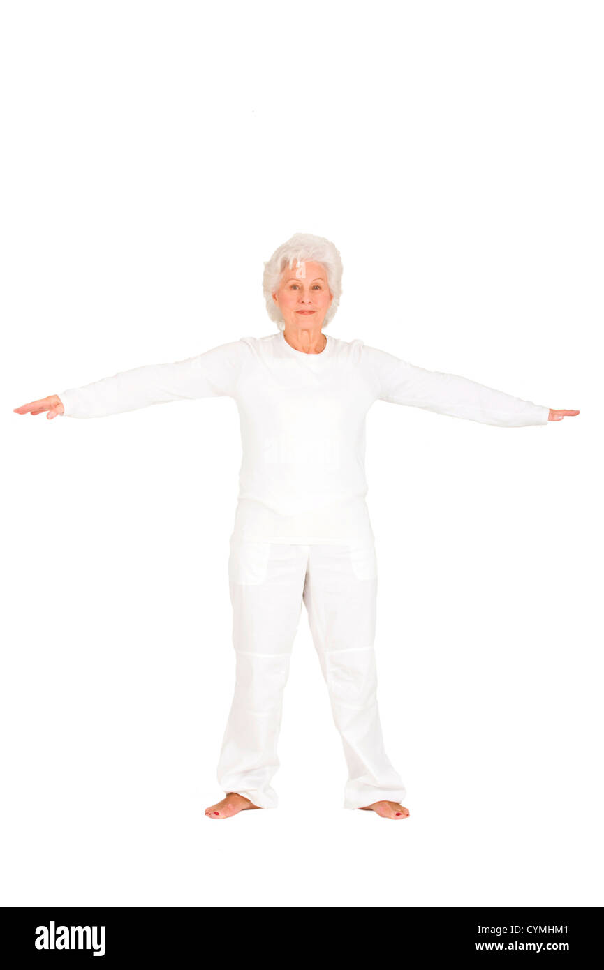 Old woman studio Cut Out Stock Images & Pictures - Alamy