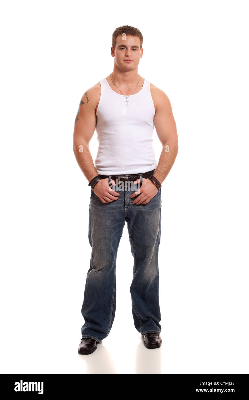 Plain White Tank Top Men