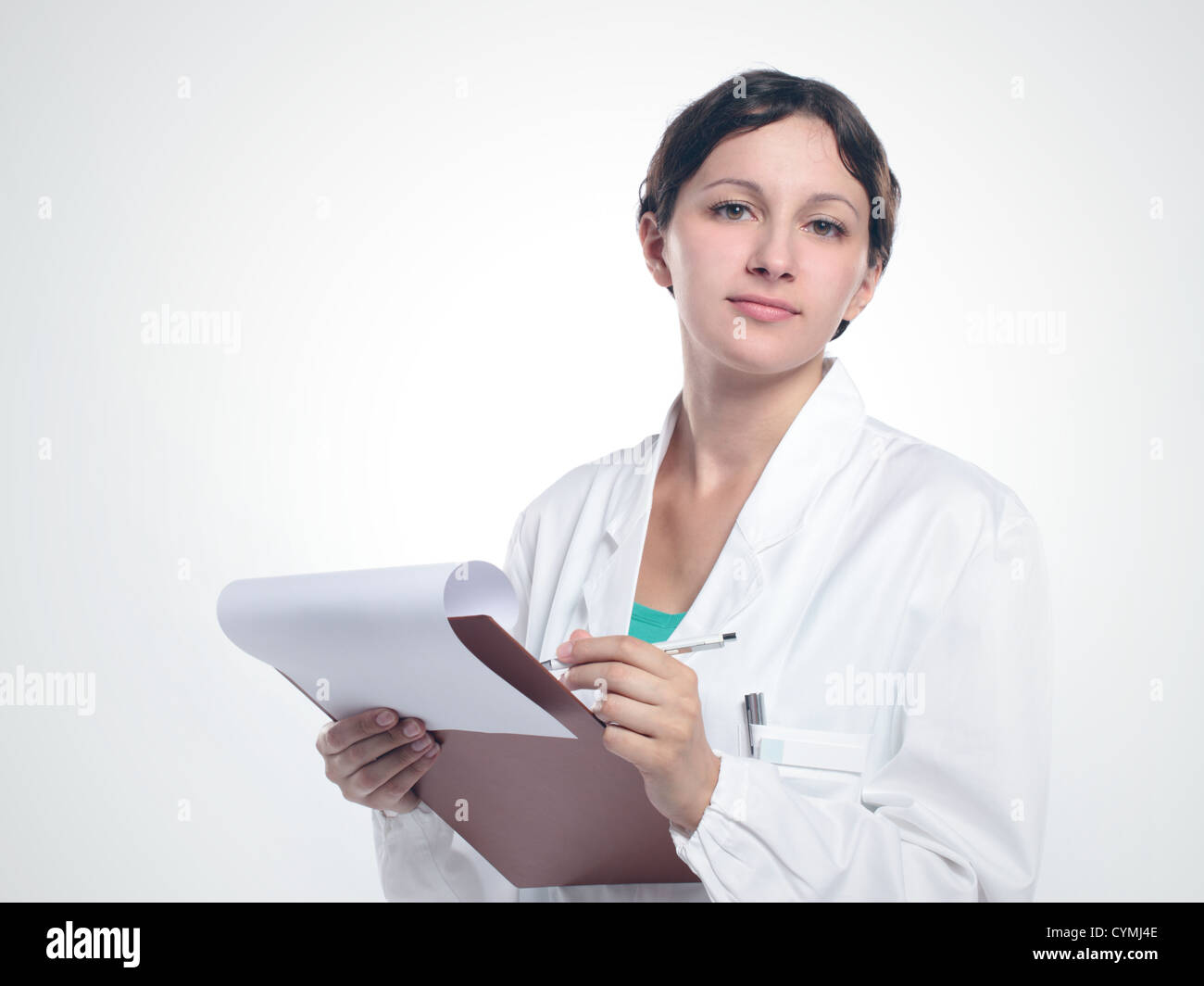 Portrait Of A Young Woman Doctor, Looking At Camera Stock Photo - Alamy