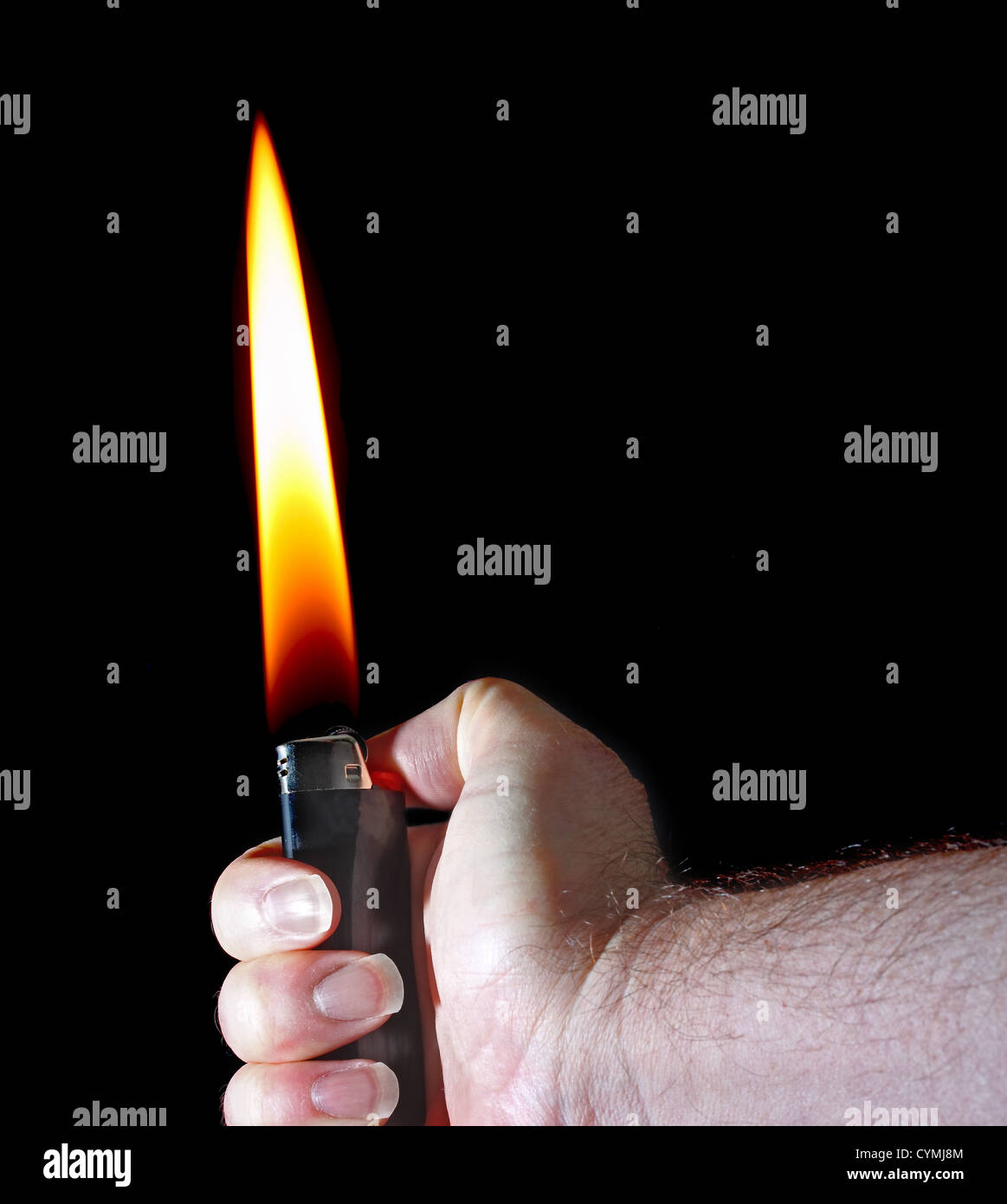 Big Light from little lighter Stock Photo - Alamy