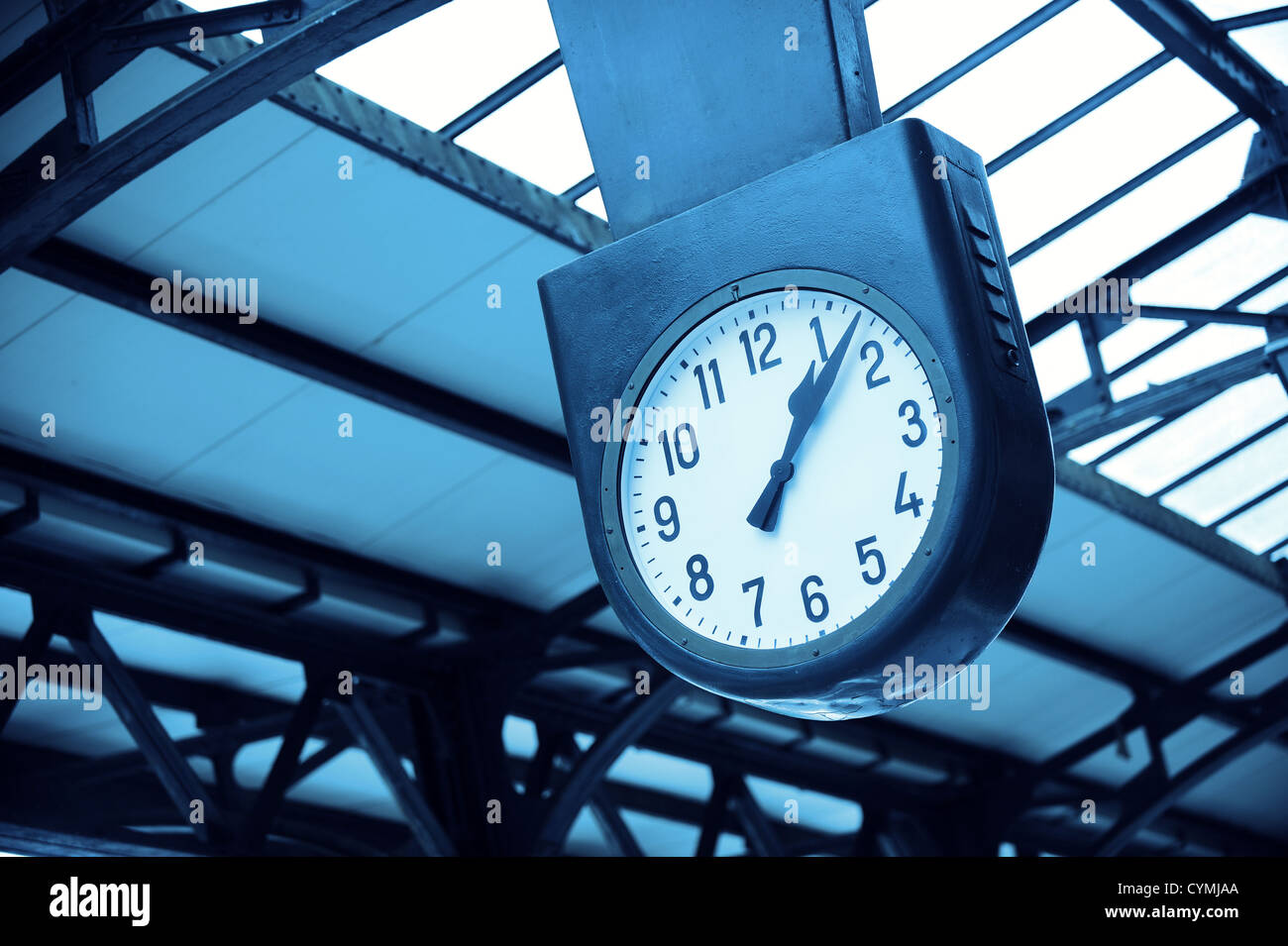 City Clock in train station Stock Photo - Alamy