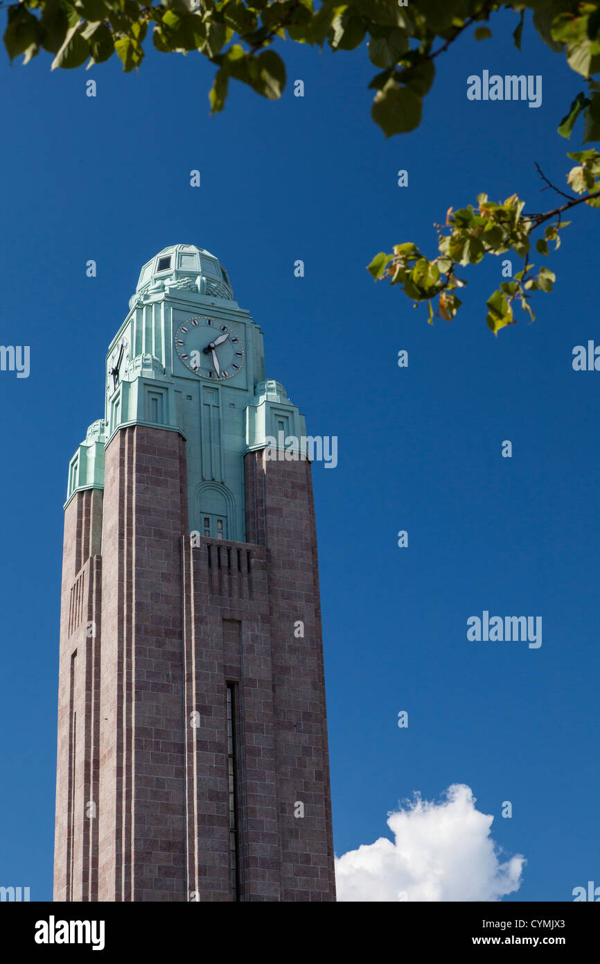 Clock tower of the Helsinki Finland Central Railway Station, opened in ...