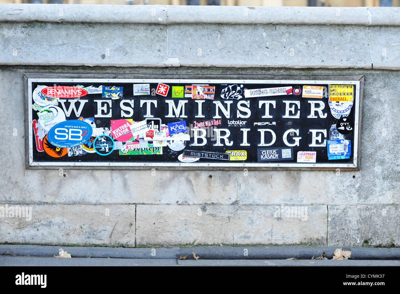 Westminster bridge sign hi-res stock photography and images - Alamy