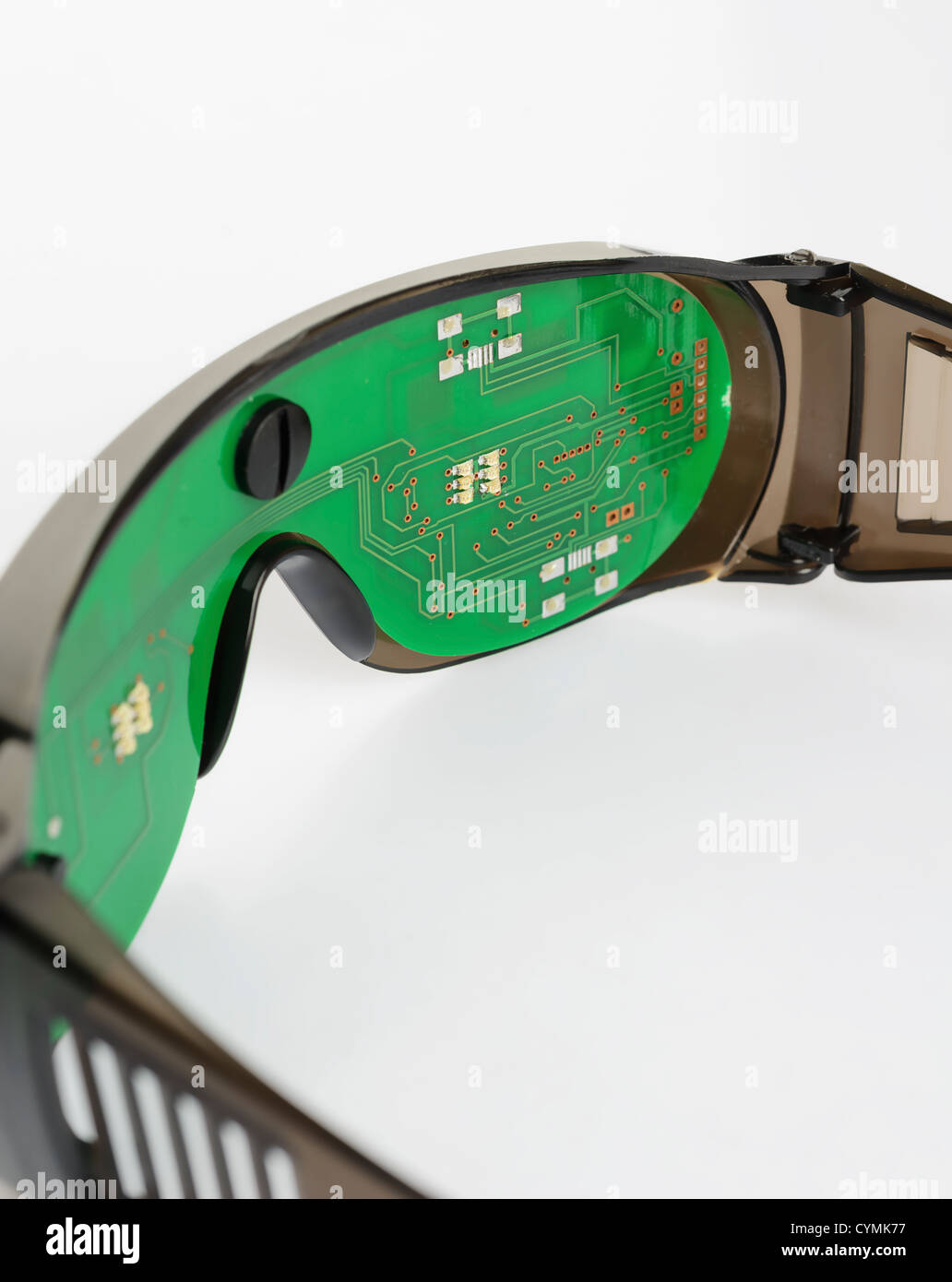 Futuristic eyeglasses with electronic chips instead of glass gadget ...