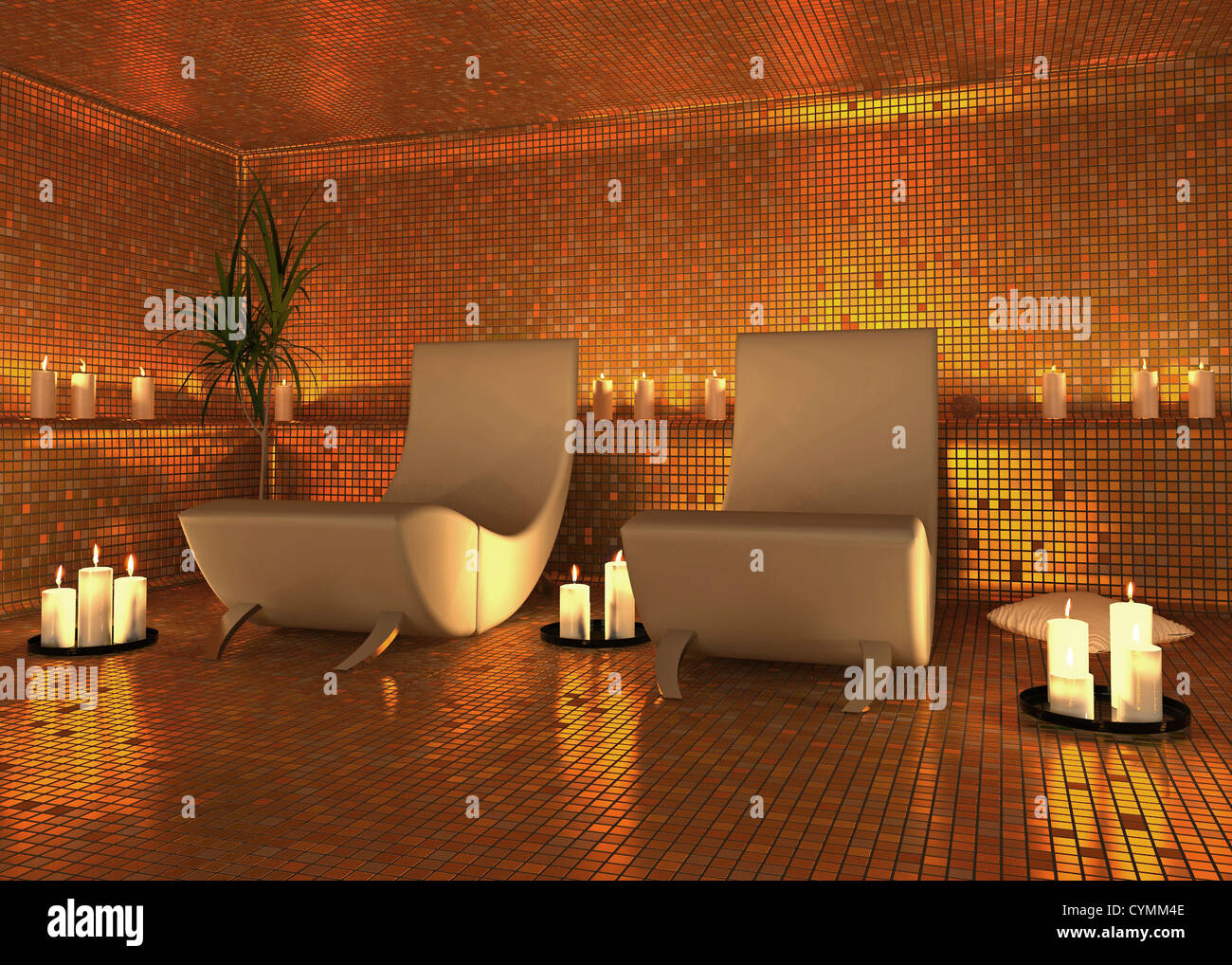 spa modern interior (3D rendering Stock Photo - Alamy