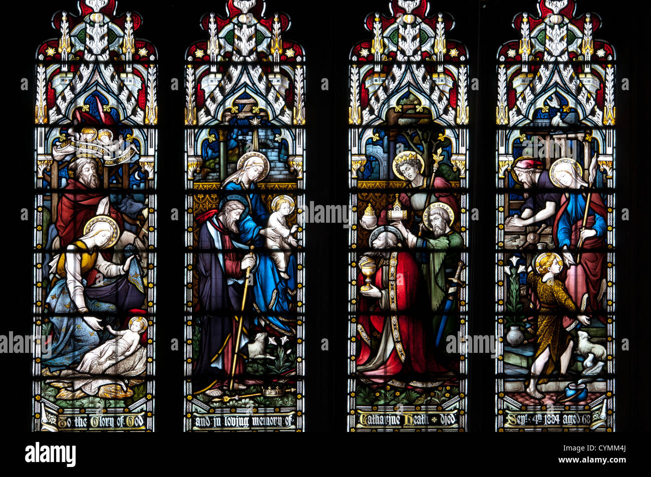 North Transept window, St. Mark`s Church, Leamington Spa, Warwickshire ...