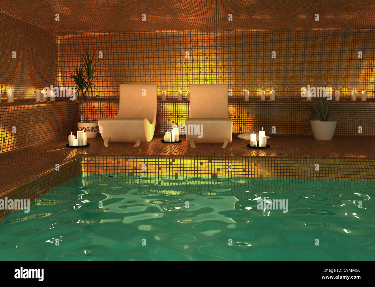 spa modern interior (3D rendering Stock Photo - Alamy