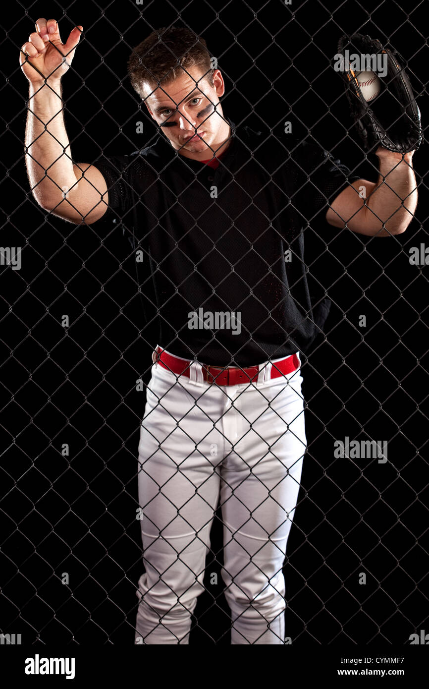 Black white shot young baseball hi-res stock photography and images - Alamy