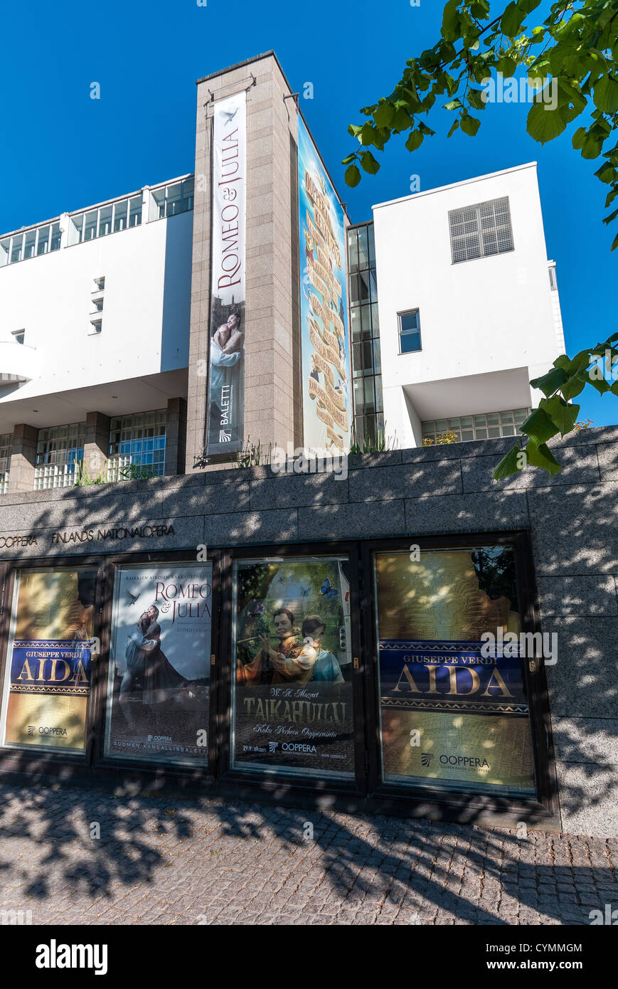 The Finnish National Opera on Töölönlahti bay in Töölö, Helsinki ...