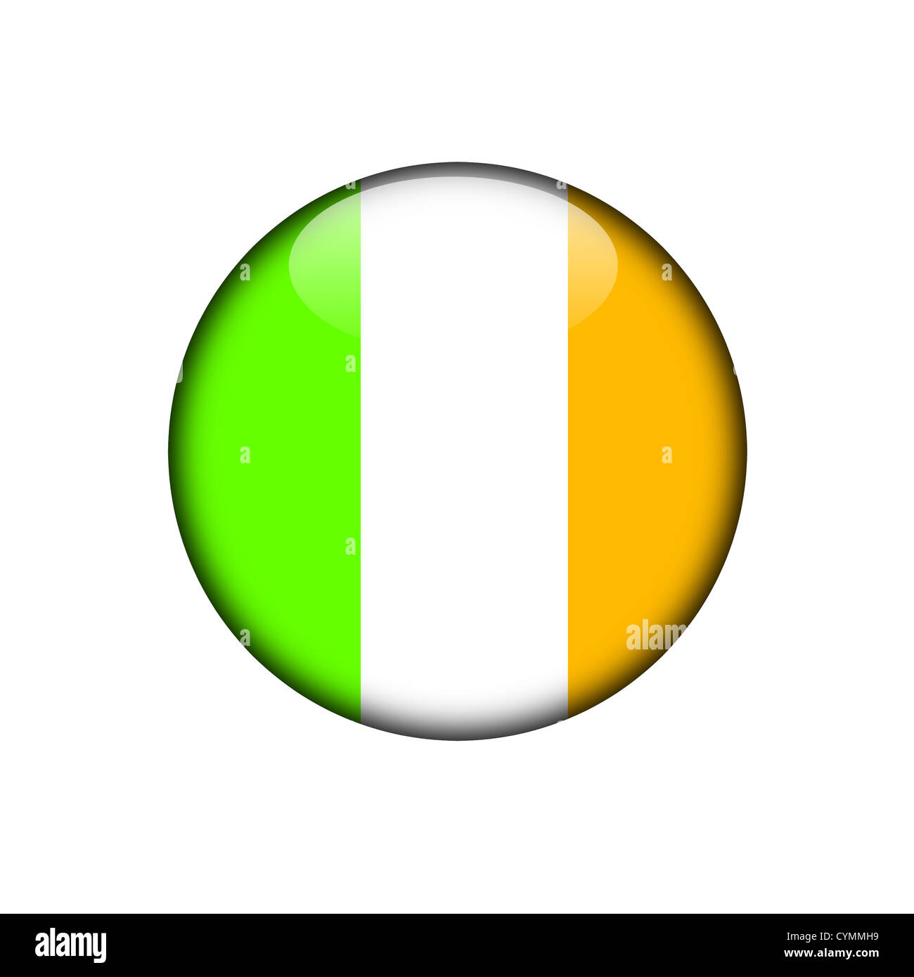 ireland button flag sign or badge for website Stock Photo - Alamy