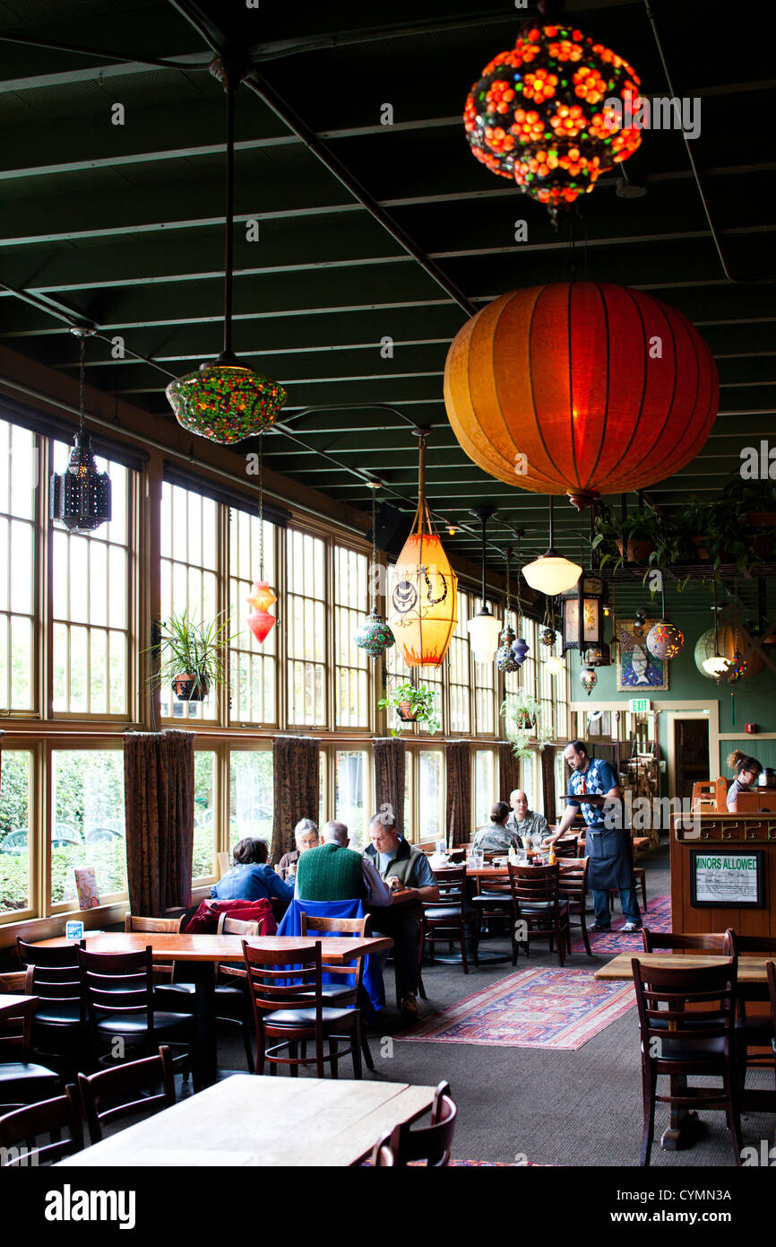 The inside of a cafe in Portland, Oregon Stock Photo - Alamy