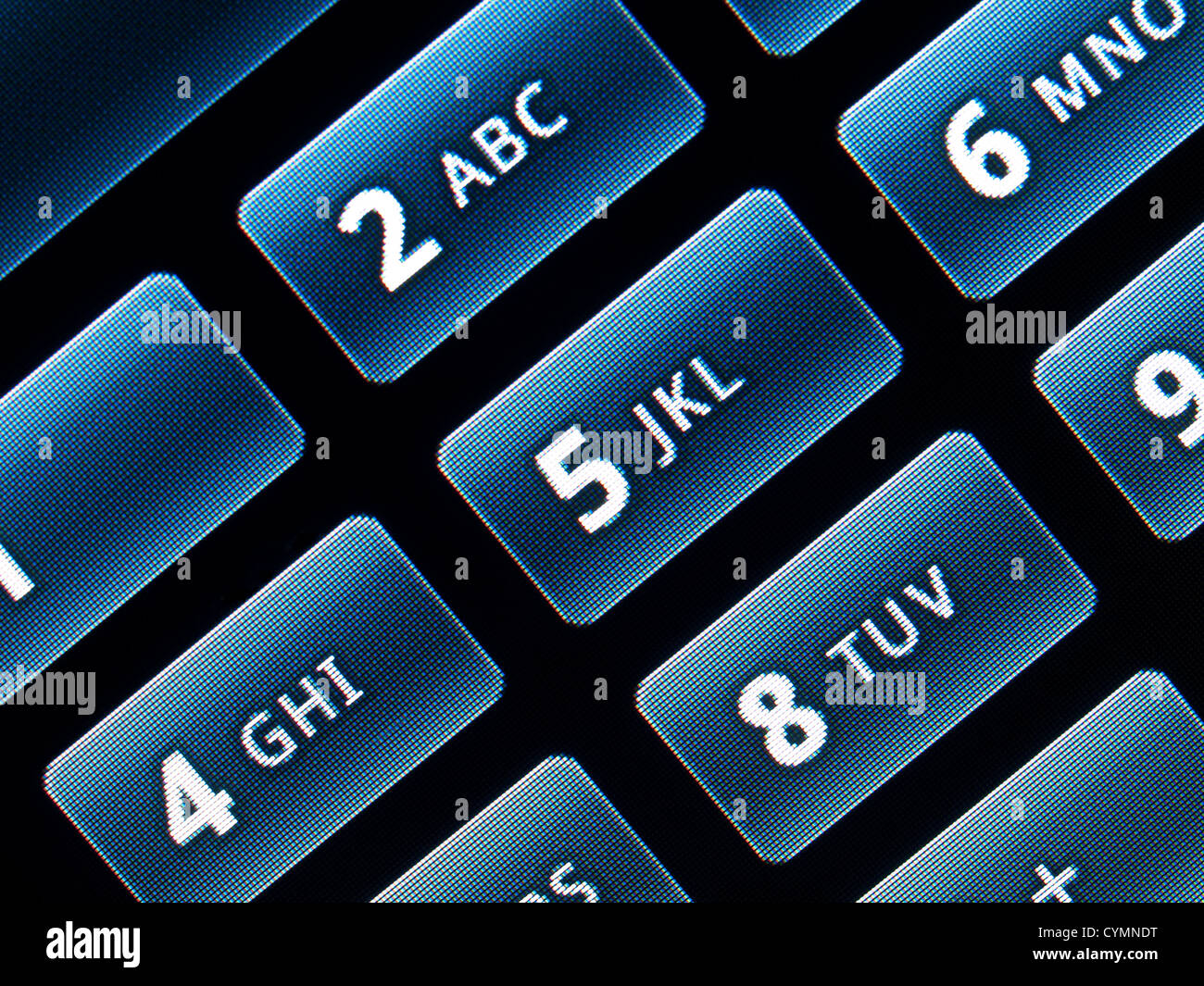 Detail of the tactile keyboard of a phone Stock Photo - Alamy