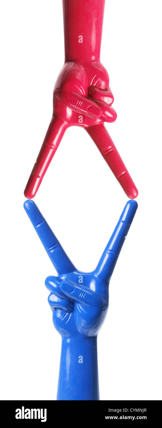 Plastic Toy Hands Stock Photo - Alamy