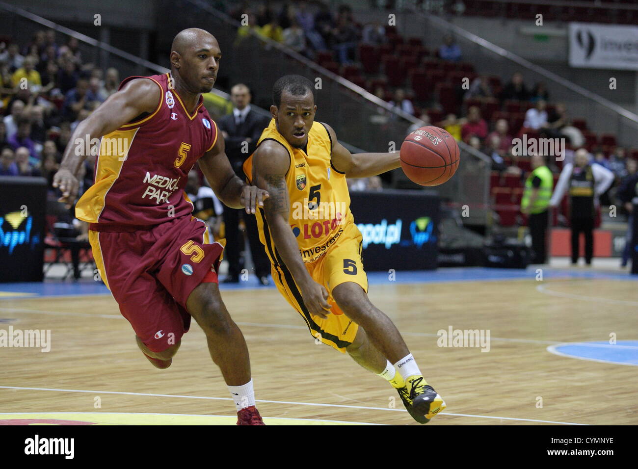 Sopot, Poland 7th, November 2012 Basketball Eurocup. Frank Turner (5 ...
