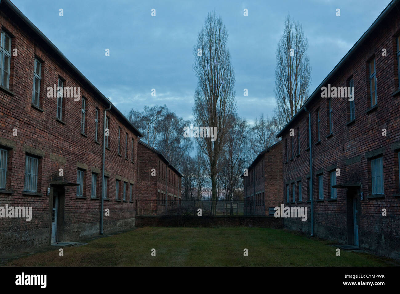 Barrack buildings, Auschwitz, Poland Stock Photo - Alamy
