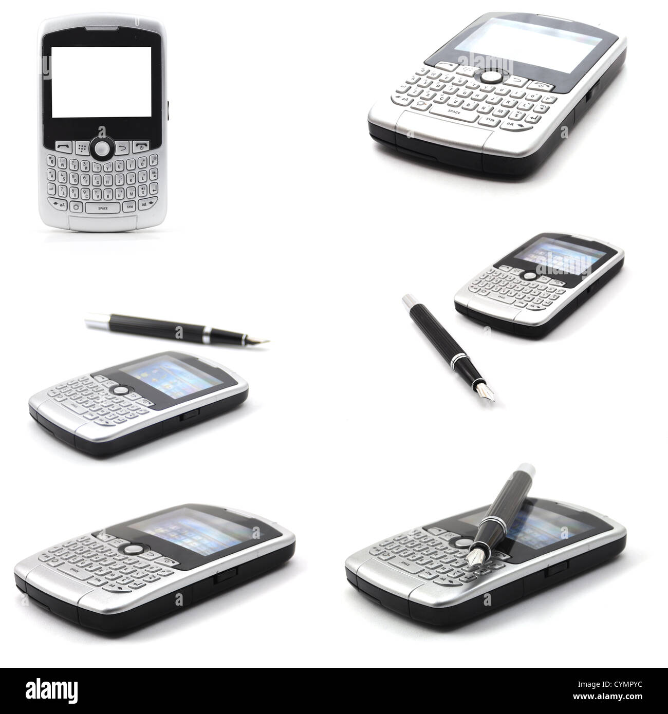 pda or cell phone collection isolated on white background Stock Photo ...