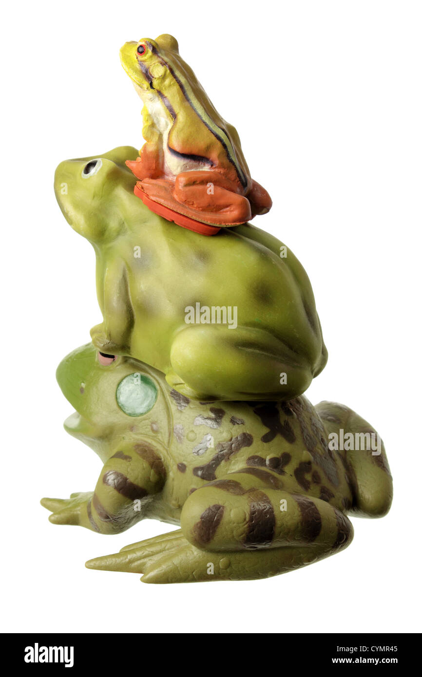 Stack of Miniature Toy Frogs Stock Photo - Alamy