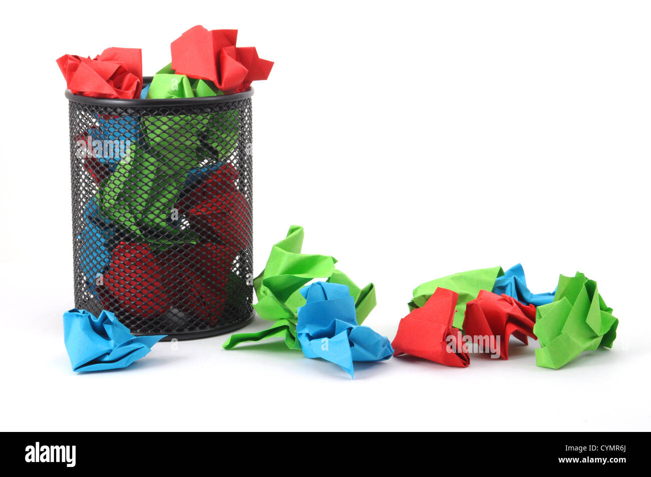 rubbish or trash in a can showing recycling concept Stock Photo - Alamy