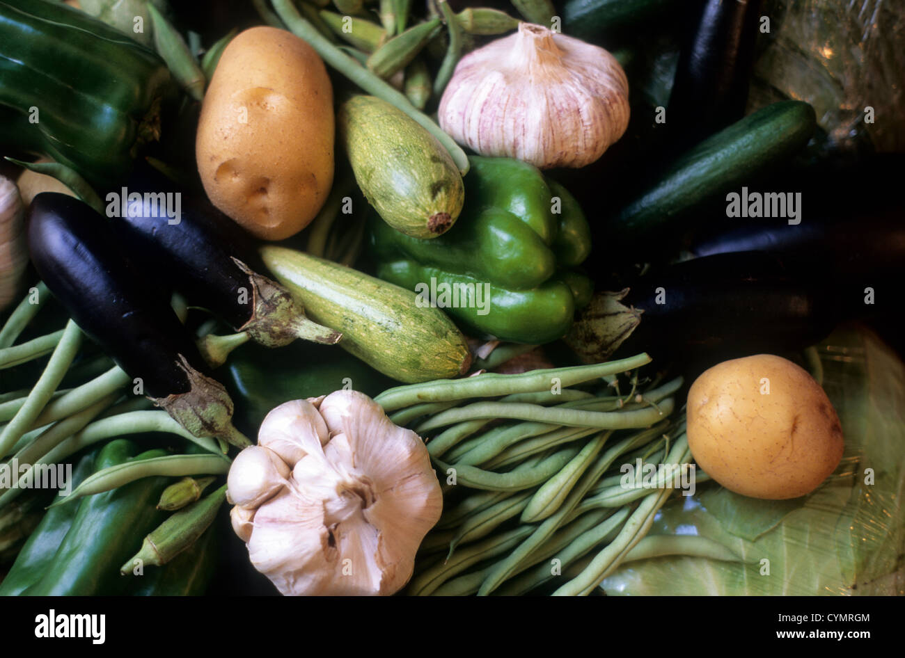 Display of Jordanian vegetables Stock Photo - Alamy