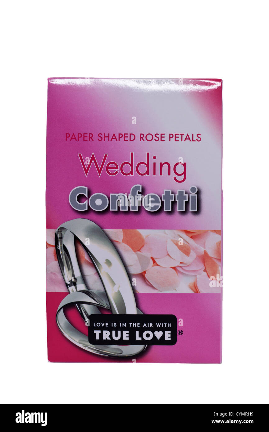 Box of wedding confetti Cut Out Stock Images & Pictures - Alamy