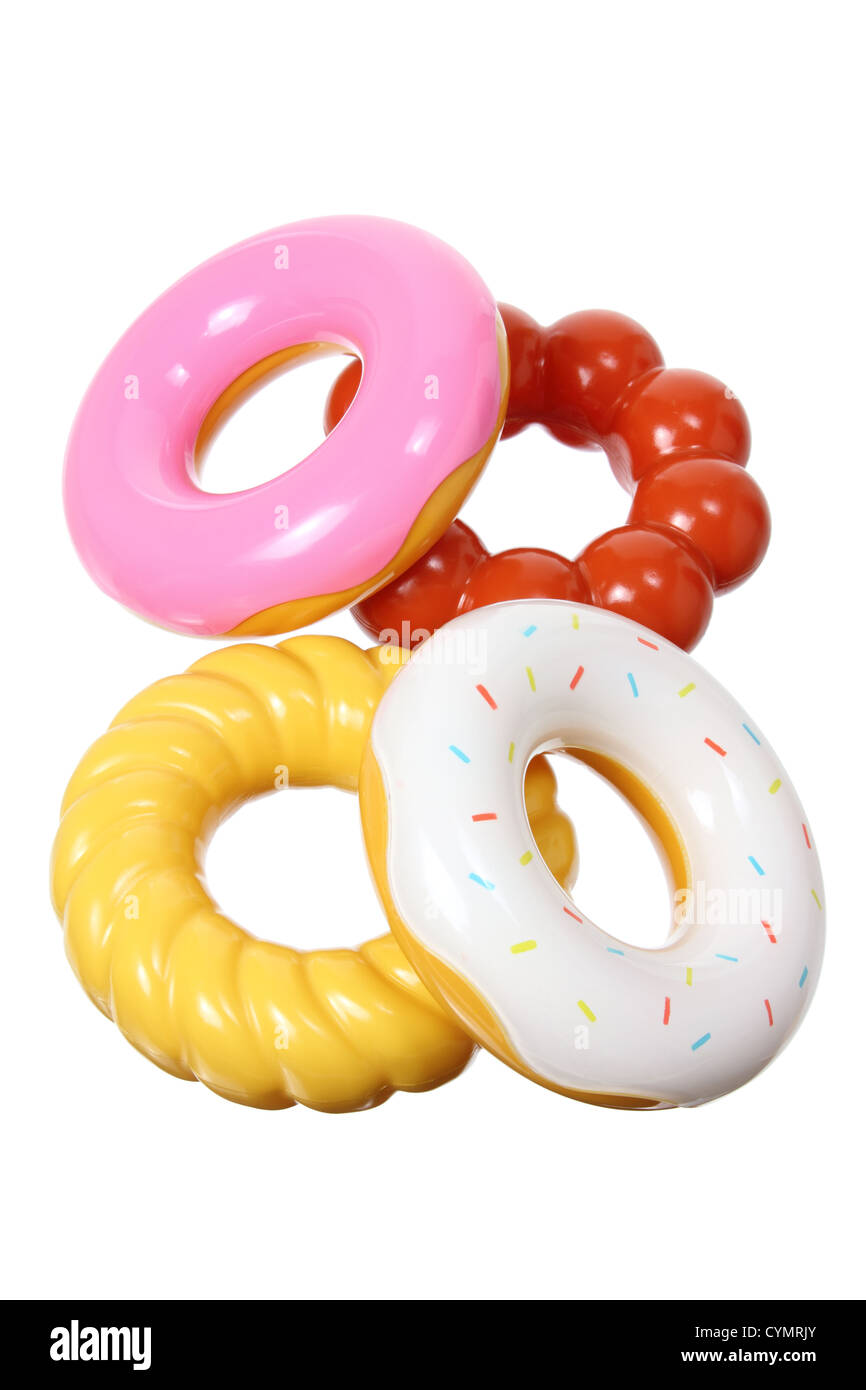 Plastic Toy Donuts Stock Photo - Alamy