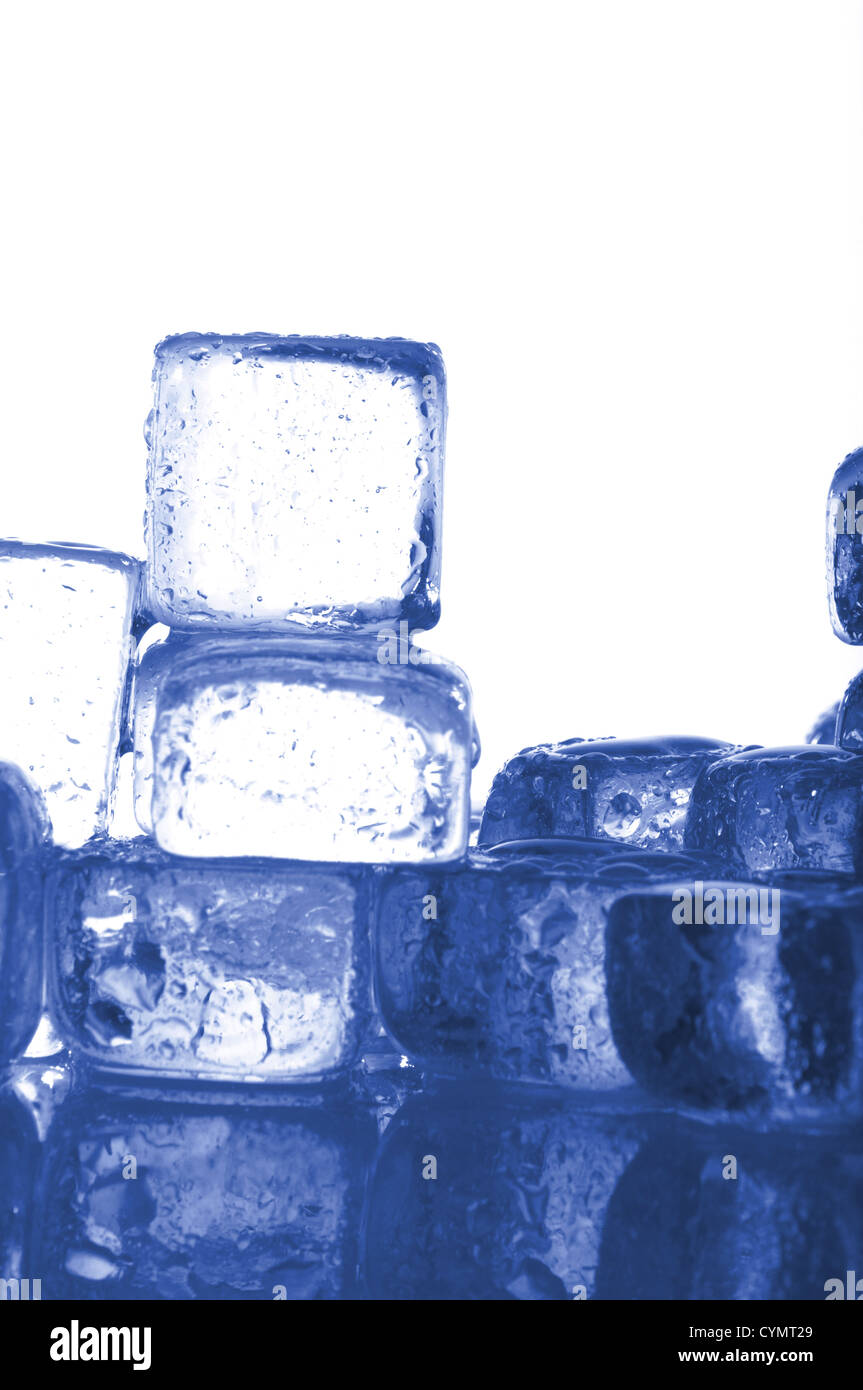 melting ice cubes isolated on white background Stock Photo - Alamy