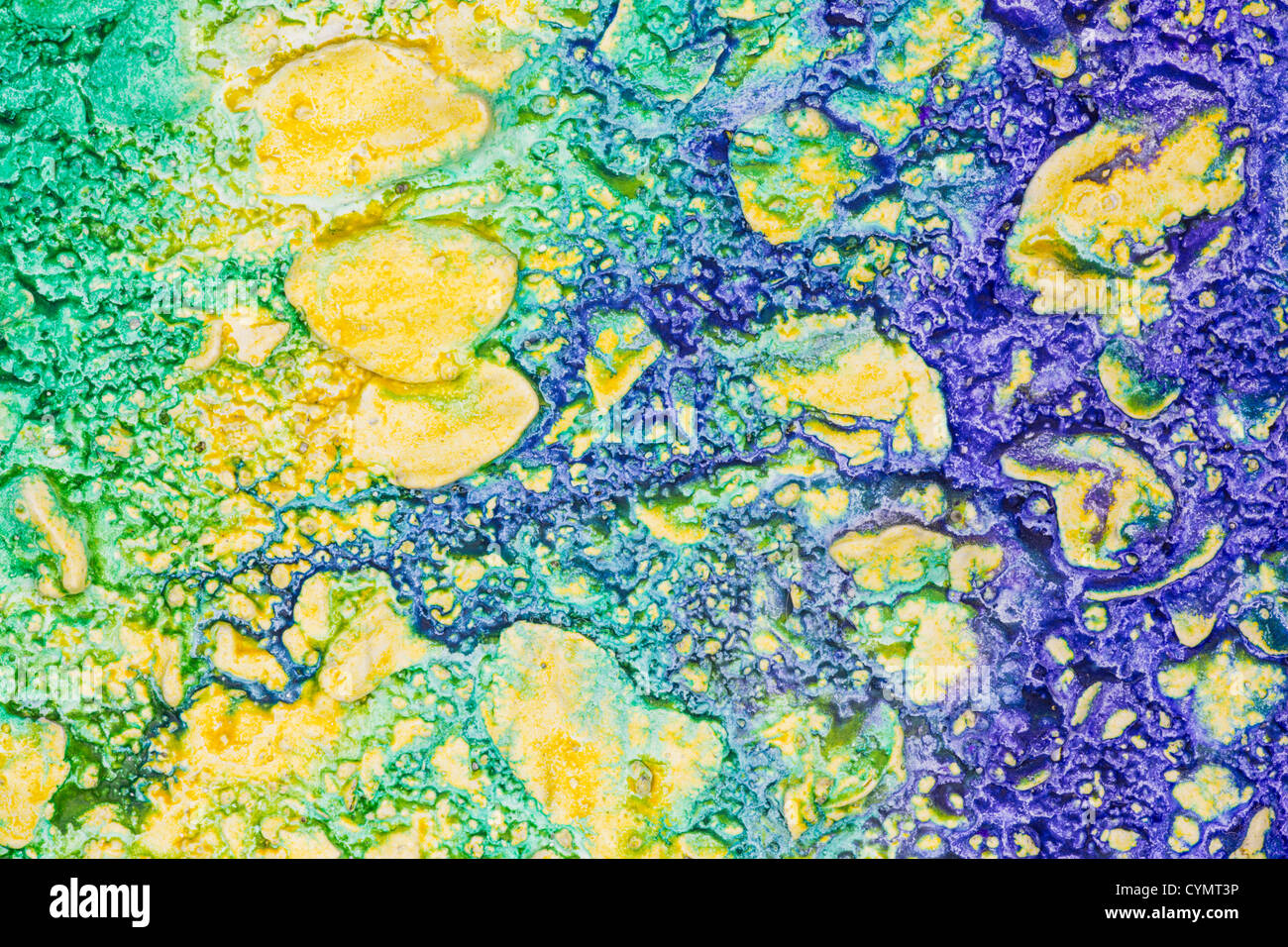 Closeup detail of colorful bright abstract multicolored rough surface ...