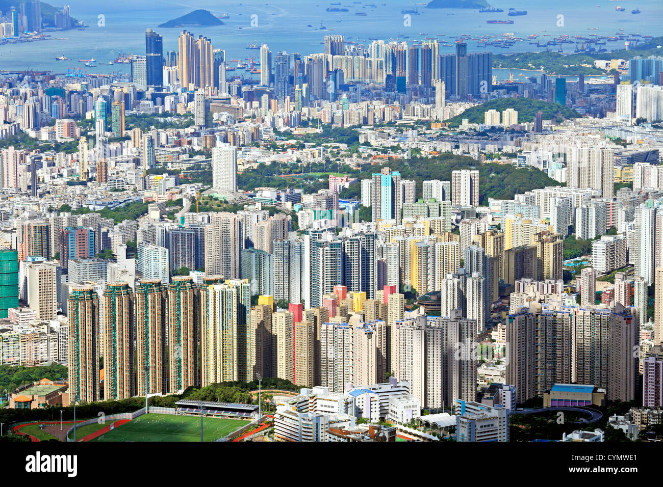 Hong Kong crowded building Stock Photo - Alamy