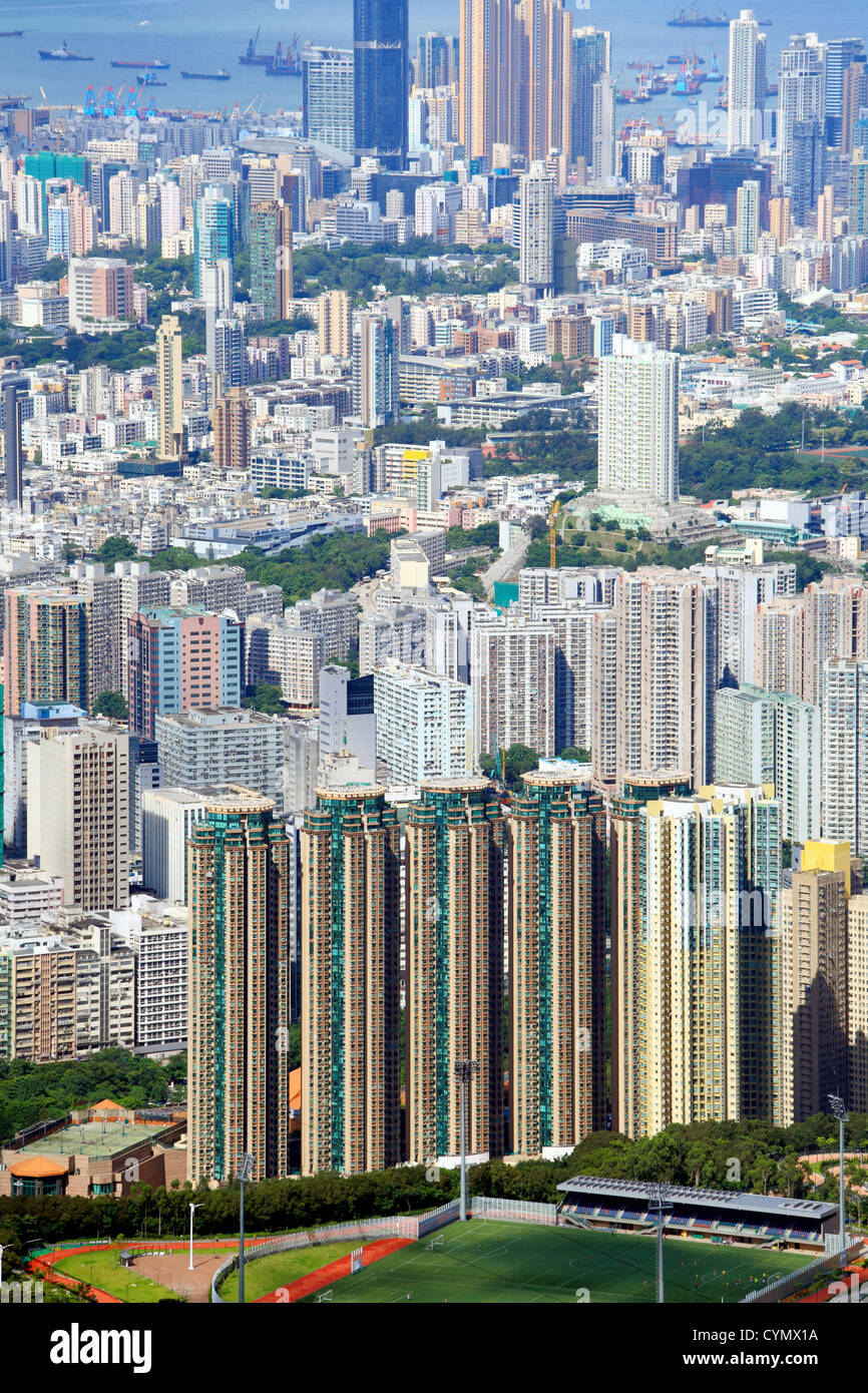 Hong Kong crowded building Stock Photo - Alamy