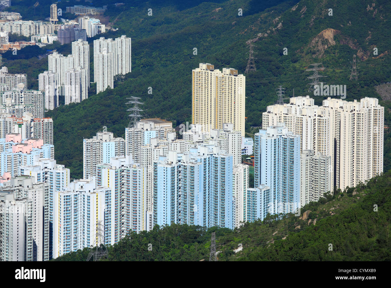 Hong Kong crowded building Stock Photo - Alamy