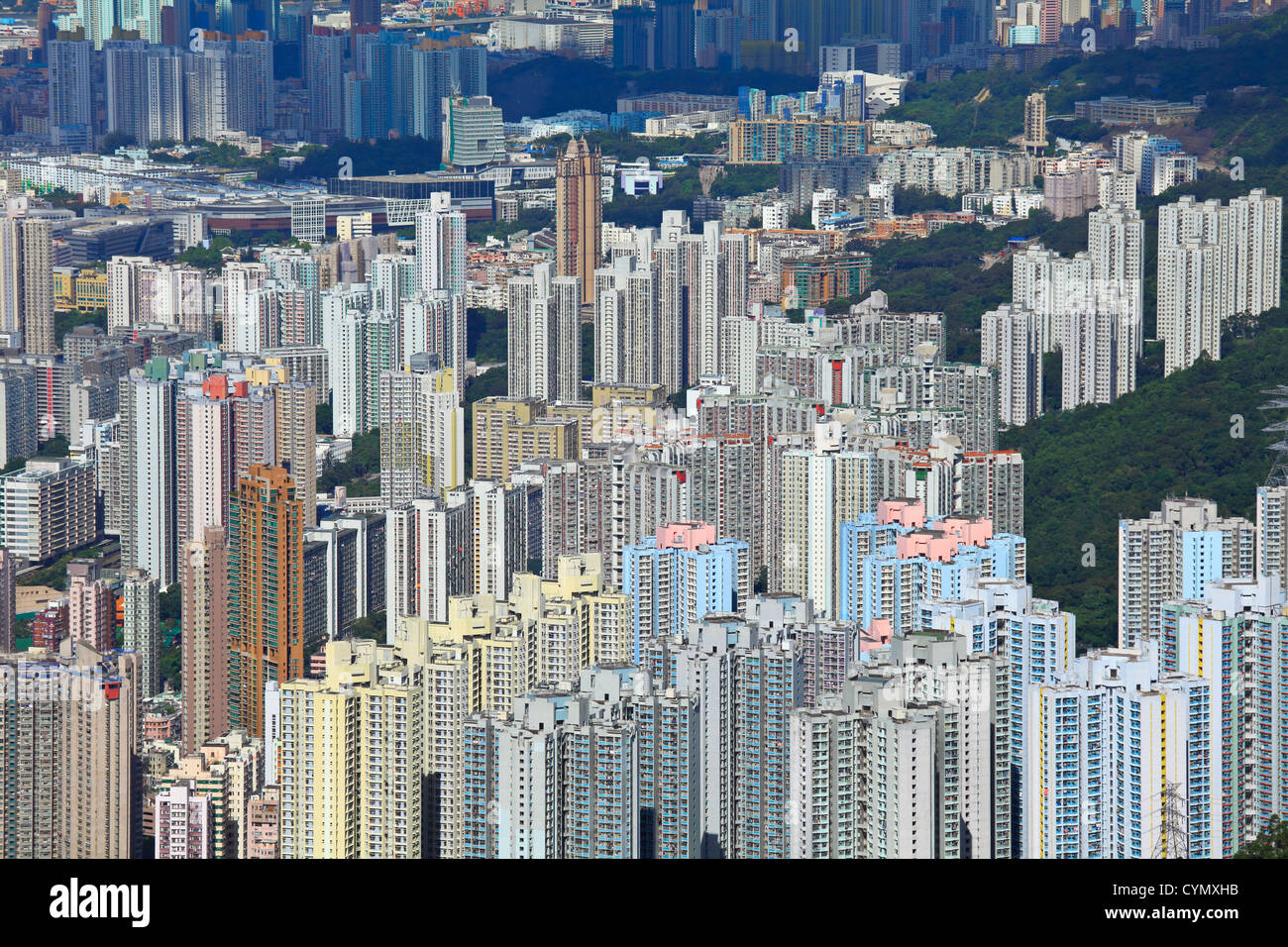 Hong Kong crowded building Stock Photo - Alamy