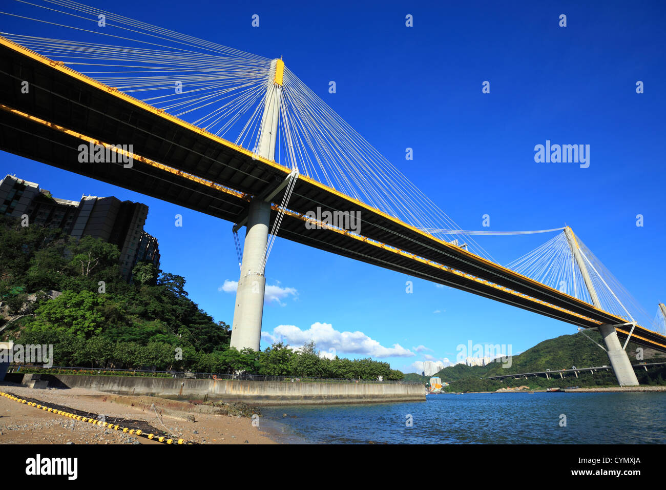 Hong Kong Traffic Highway Ting Kau Bridge High Resolution Stock ...