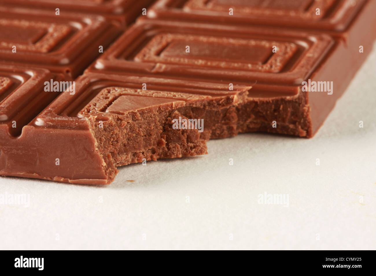 Milk chocolate isolated on white, shot in studio Stock Photo - Alamy