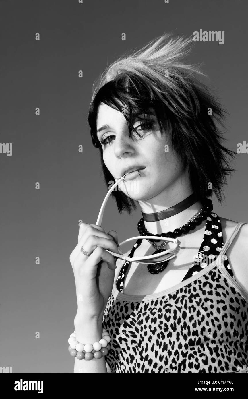 Girl punk Black and White Stock Photos & Images - Alamy