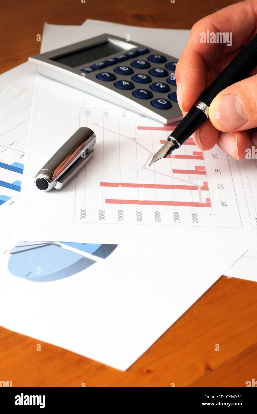 financial chart or diagram showing success in business Stock Photo - Alamy