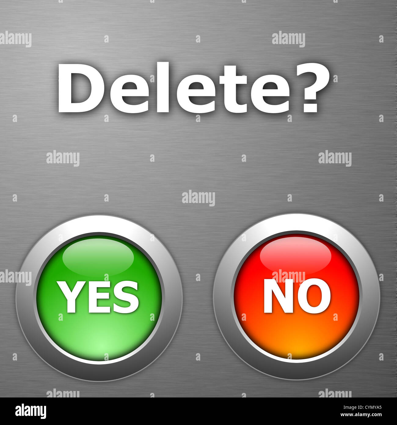 Yes or no metal hi-res stock photography and images - Alamy