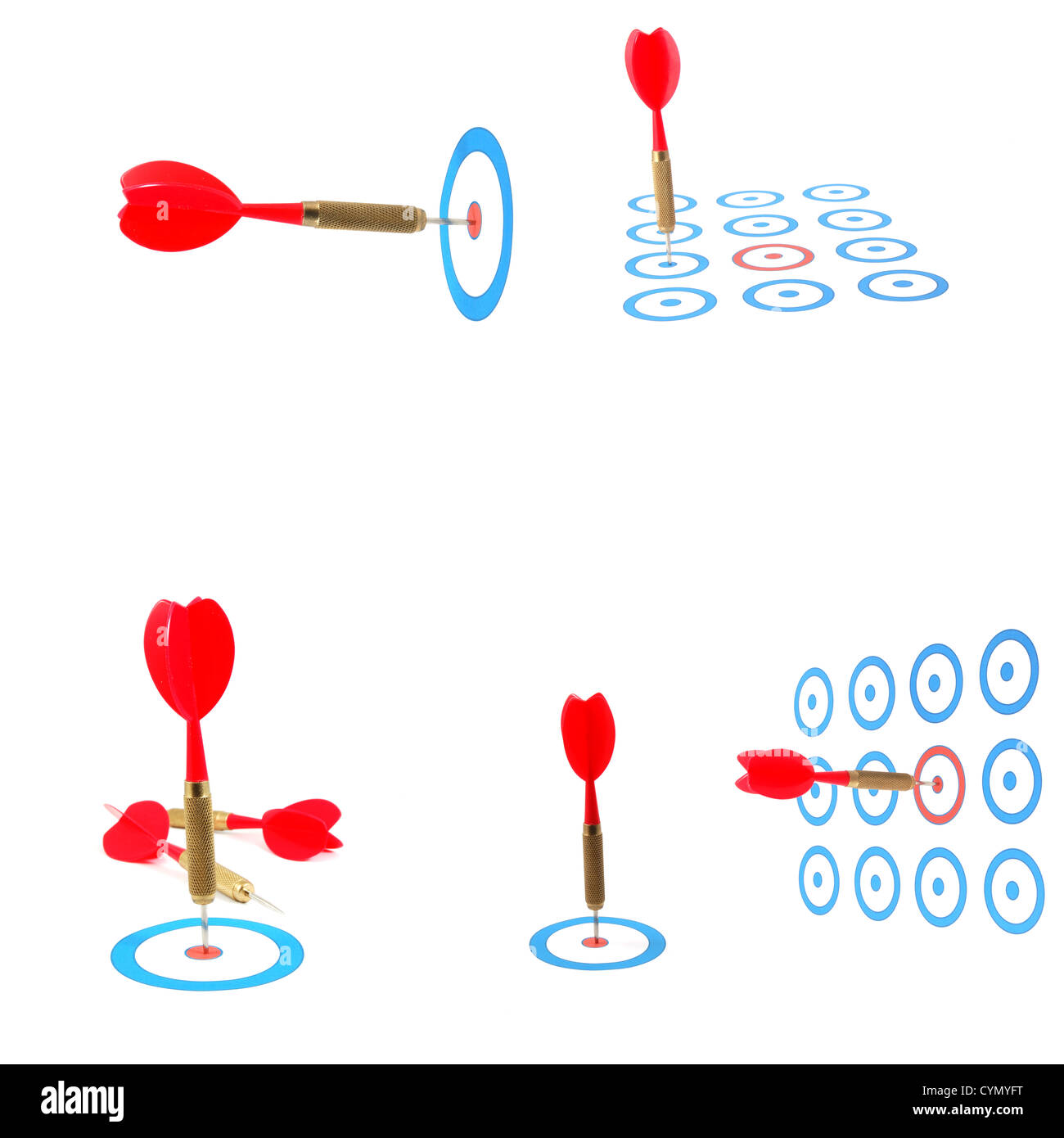 dart arrow and target or goal collection showing success isolated on ...