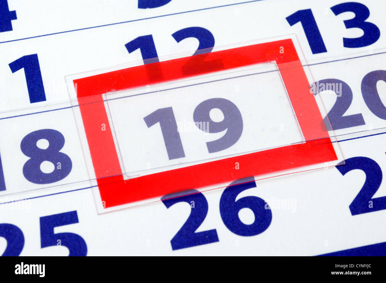 calendar showing end of time or deadline Stock Photo - Alamy