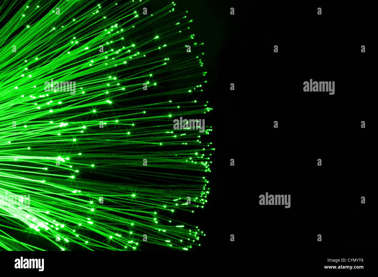 fiber optics cable from modern computer comminication technology Stock ...