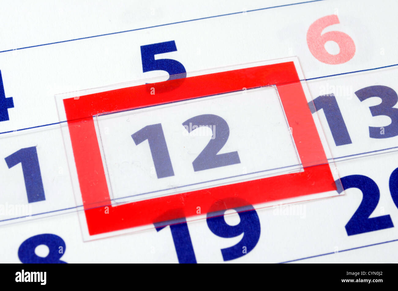 calendar showing end of time or deadline Stock Photo - Alamy