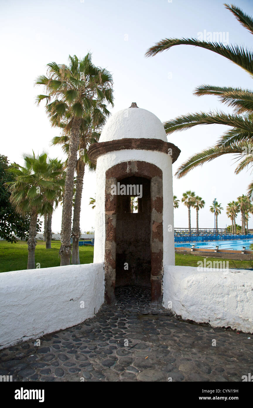 sentry box at castle of puerto de la cruz tenerife spain Stock Photo ...