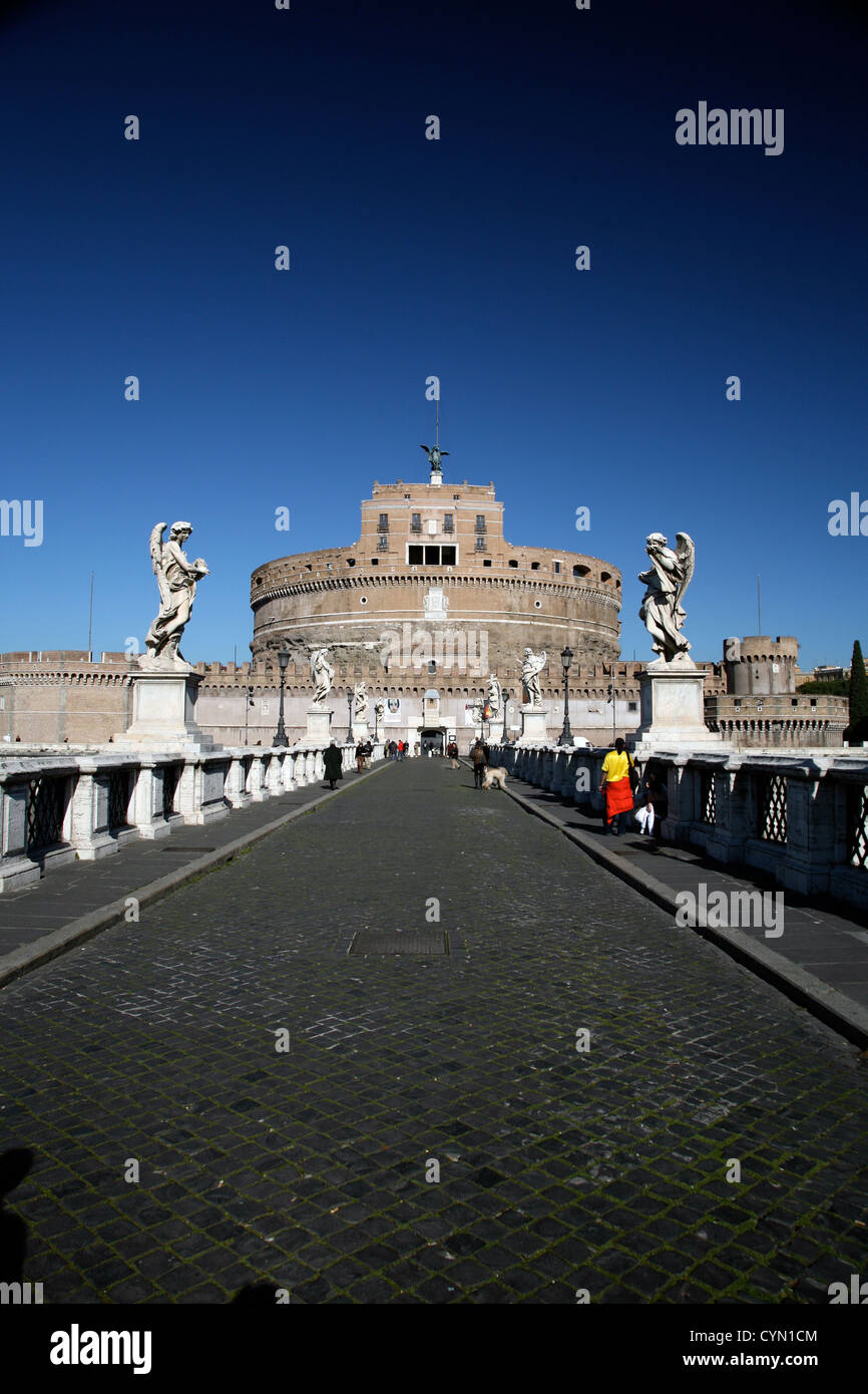 castle saint angel and bridge in roma near vatican Stock Photo - Alamy