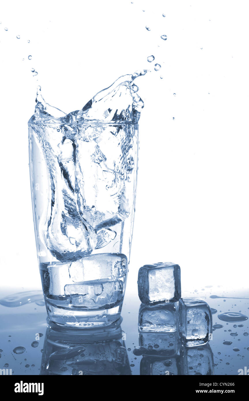 glass of fresh cool water on white background Stock Photo - Alamy