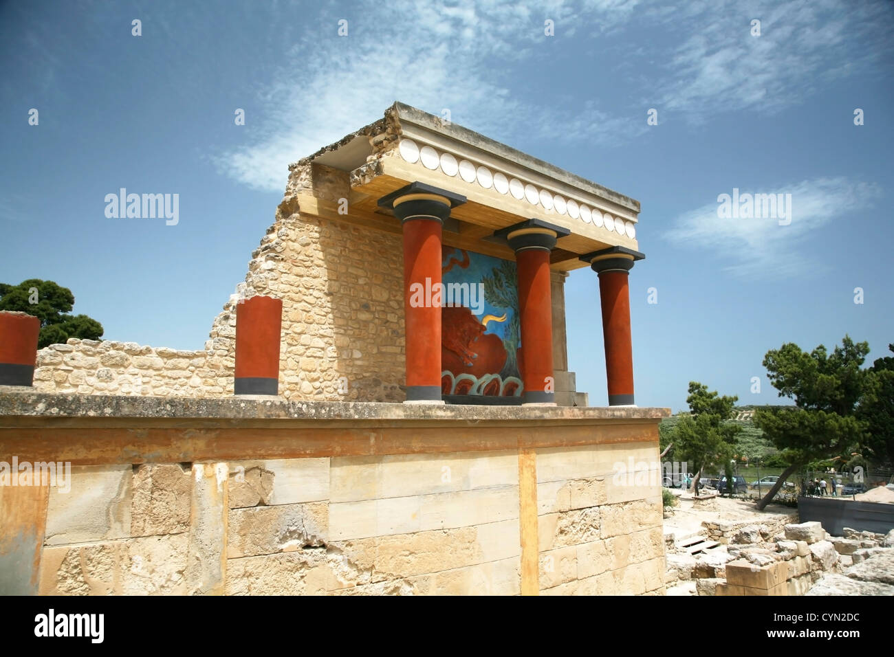 ruins of the knossos temple in crete greece Stock Photo - Alamy