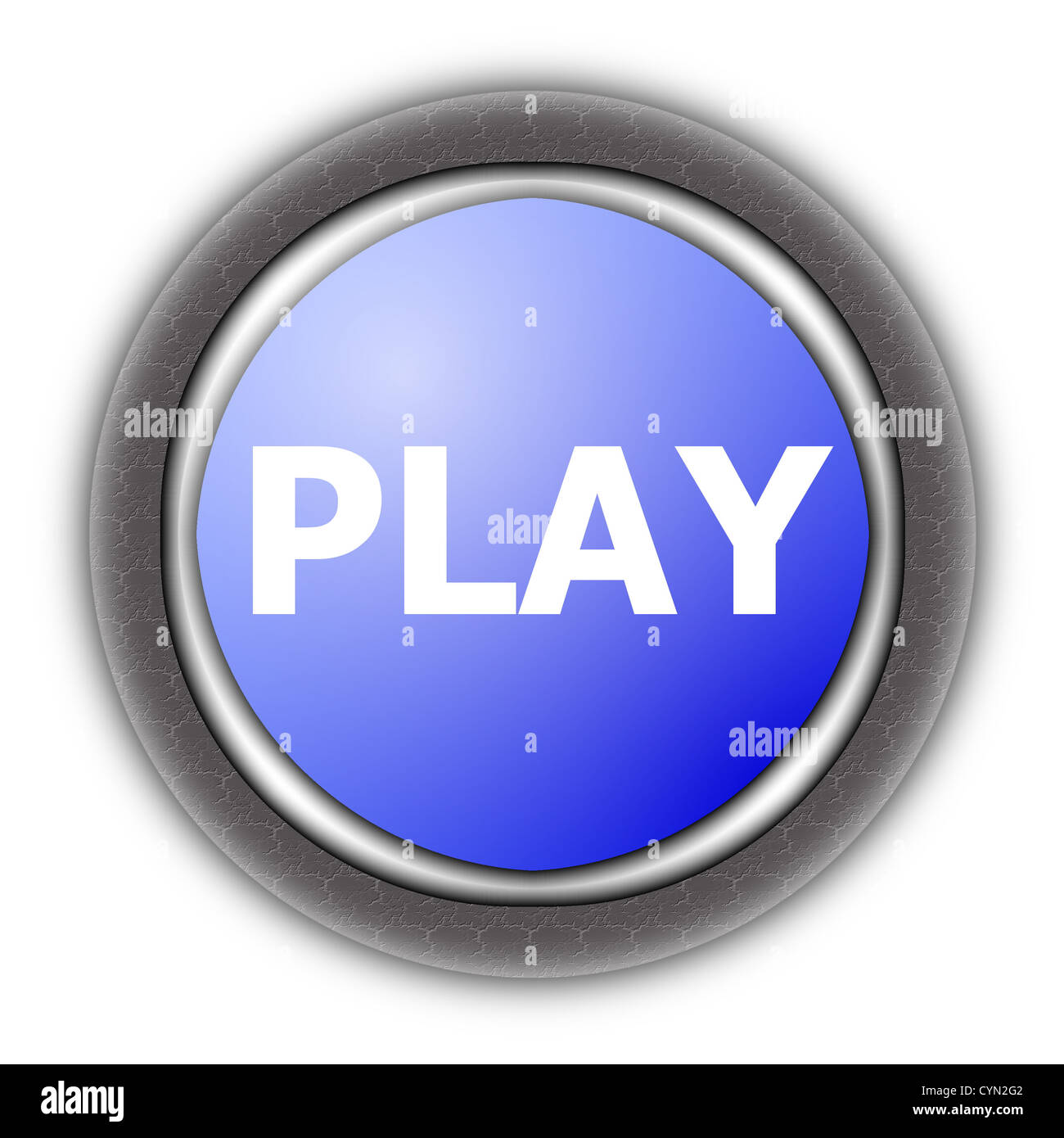 play button illustration isolated on white background Stock Photo - Alamy