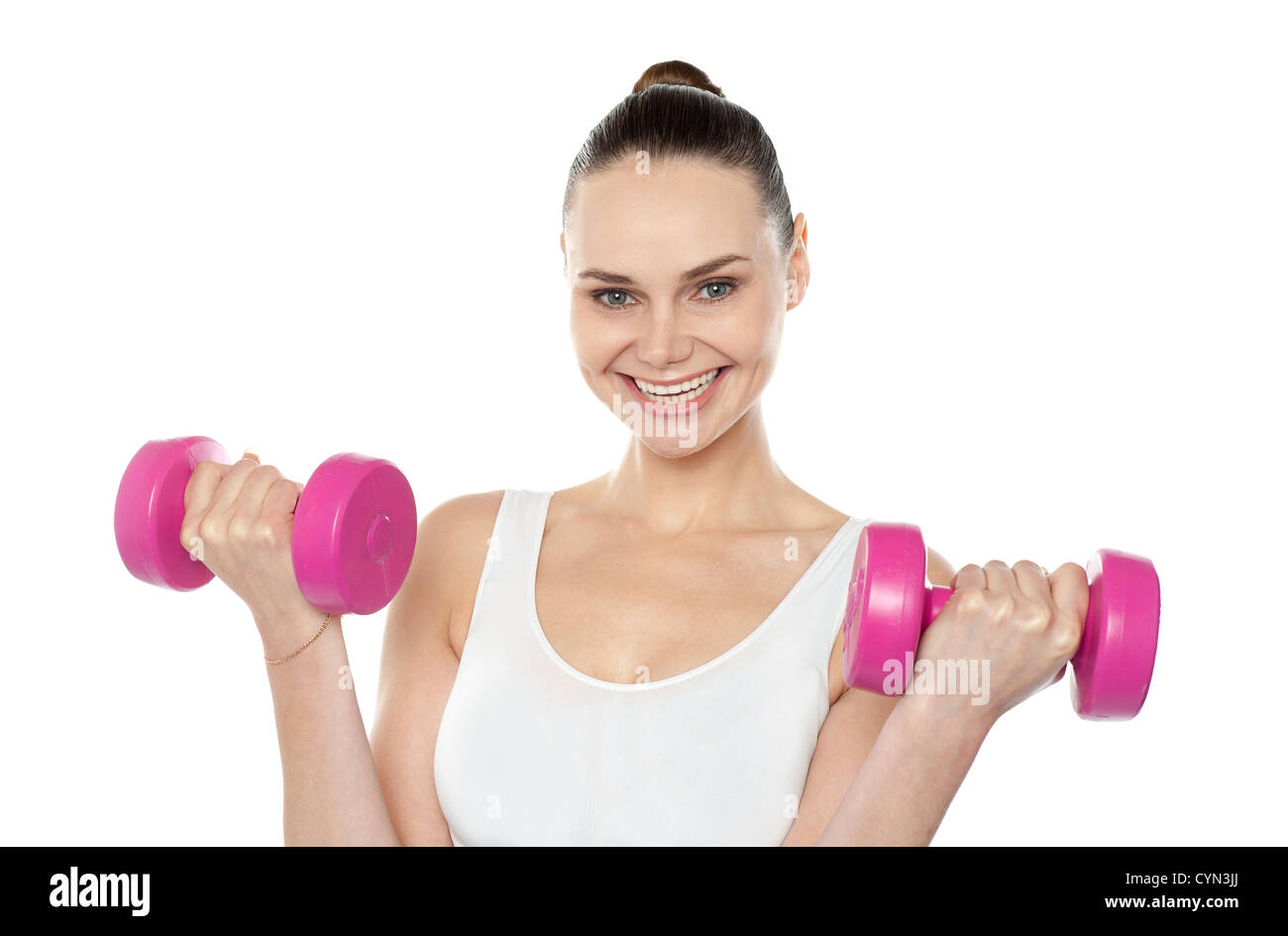 Strong female athlete exercising hi-res stock photography and images ...