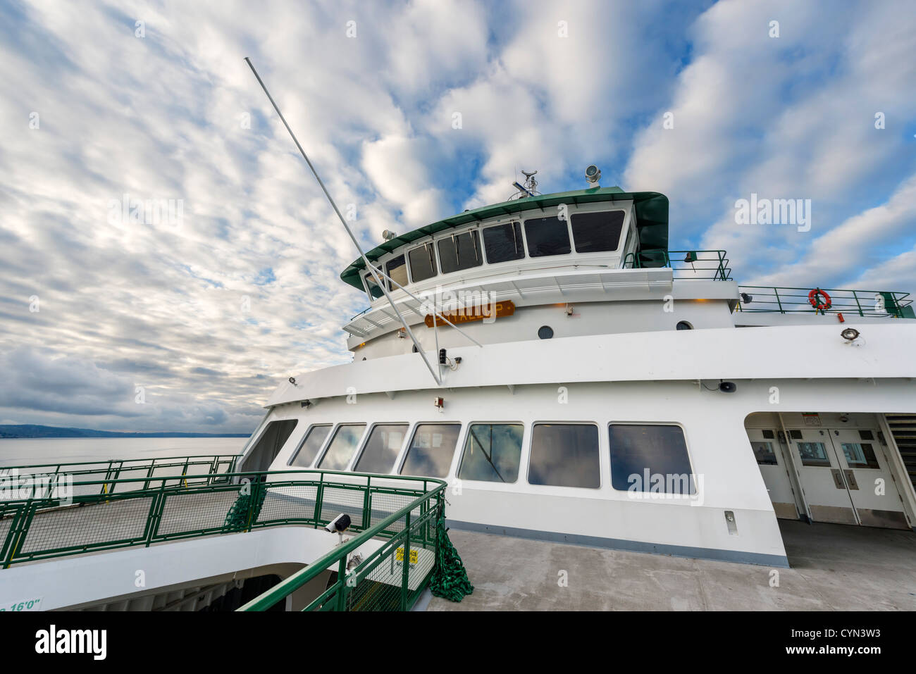 Bridge of the Washington State Ferry "Puyallup" travelling between ...